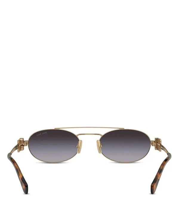 Miu Miu Oval Sunglasses 53mm - Brown/gray Gradient