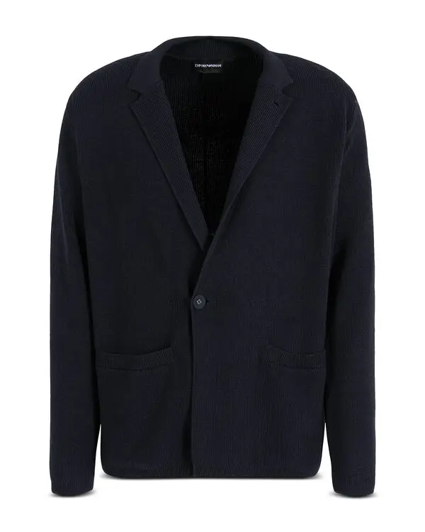 Emporio Armani Wool Blend Knit Blazer