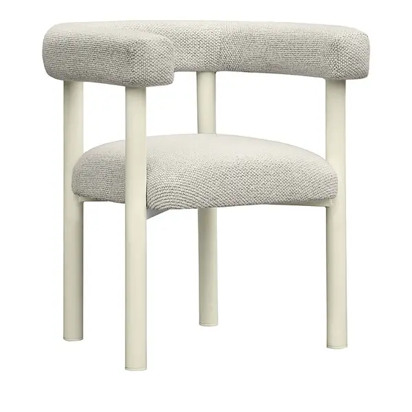 TOV FURNITURE Jackie Outdoor Textured Dining Chair - White