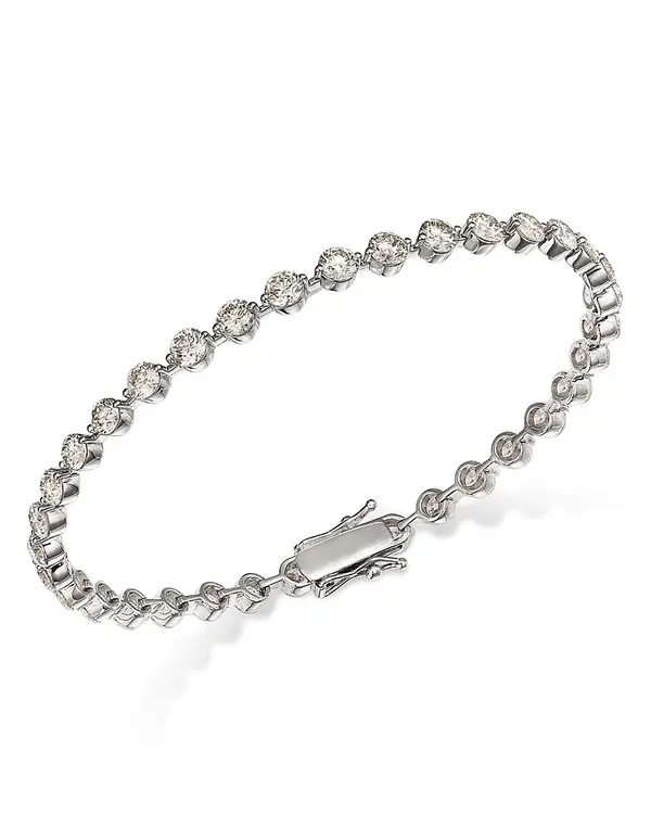 Bloomingdale'S Certified 7.0 Tcw Diamond Tennis Bracelet - White