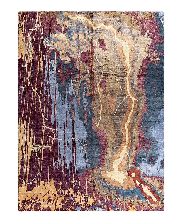 Bloomingdale'S Indo Modern M7124 Area Rug, 9'3 X 12'1 - Pink