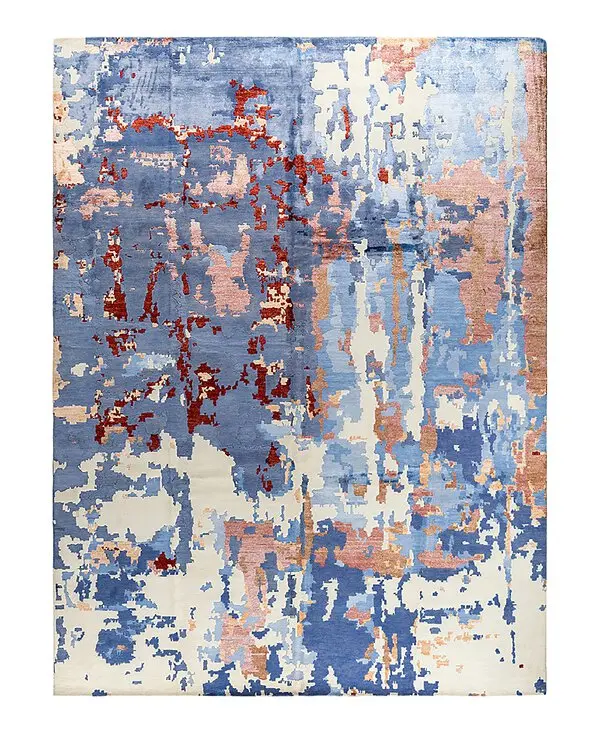 Bloomingdale'S Indo Modern M7517 Area Rug, 9'2 X 12'2 - Blue