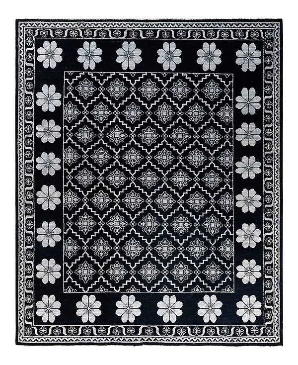 Bloomingdale'S Indo Modern M7067 Area Rug, 8'3 X 9'10 - Black