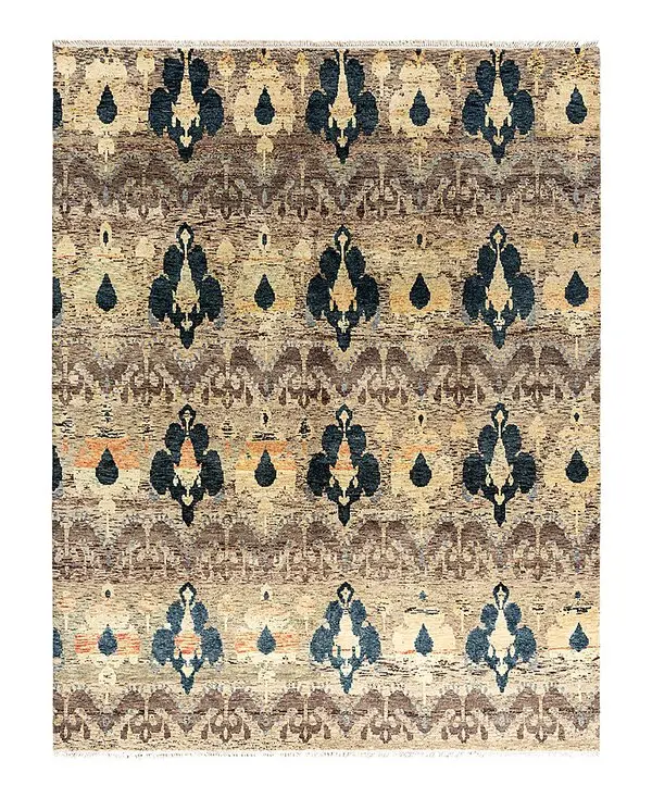 Bloomingdale'S Indo Ikat M6178 Area Rug, 7'10 X 10'1 - Brown