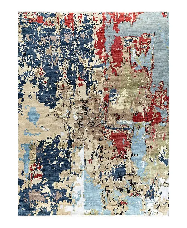 Bloomingdale'S Indo Ikat M7324 Area Rug, 9'4 X 12'4 - Navy