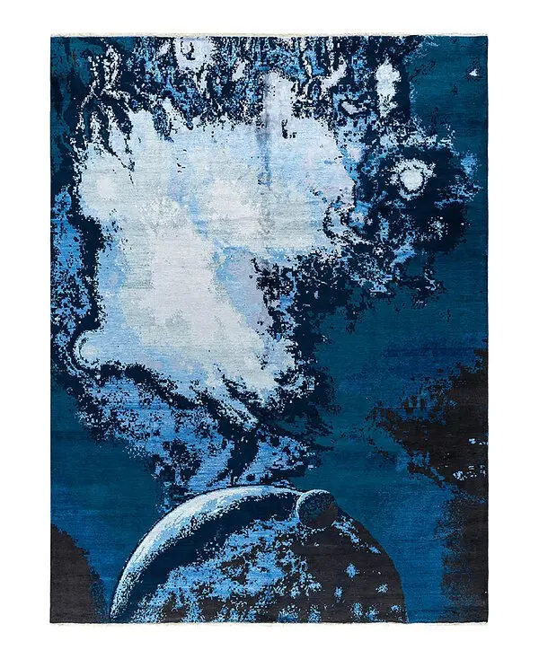 Bloomingdale'S Indo Ikat M7146 Area Rug, 9'2 X 12'1 - Black