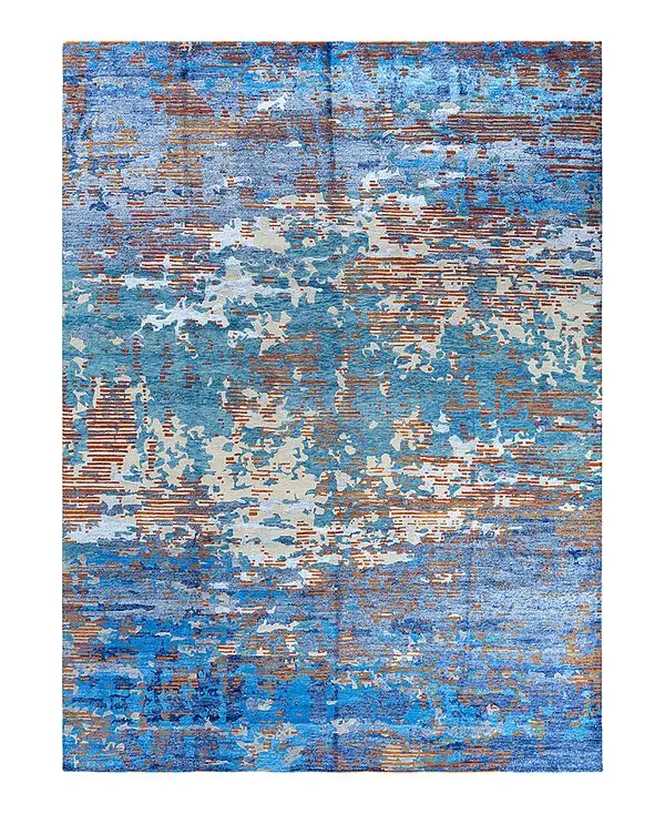 Bloomingdale'S Indo Modern M7174 Area Rug, 9'1 X 12'3 - Navy