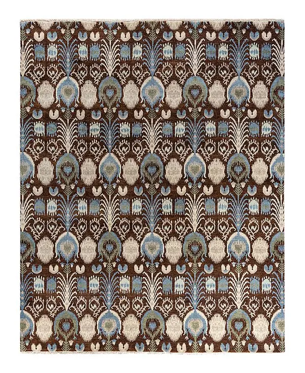 Bloomingdale'S Indo Ikat M6036 Area Rug, 8'1 X 10 - Brown