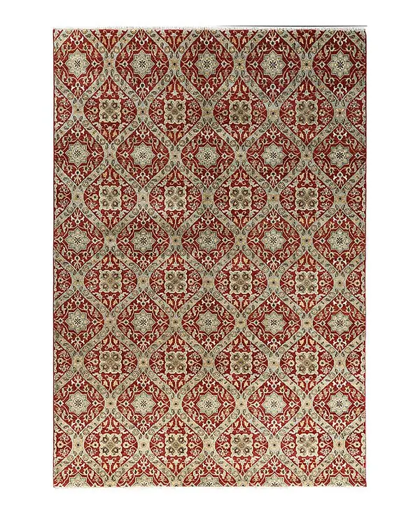 Bloomingdale'S Indo Ikat M5957 Area Rug, 6'8 X 9'8 - Red