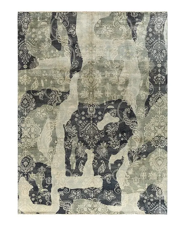 Bloomingdale'S Indo Ikat M6192 Area Rug, 9' X 12'1 - Gray
