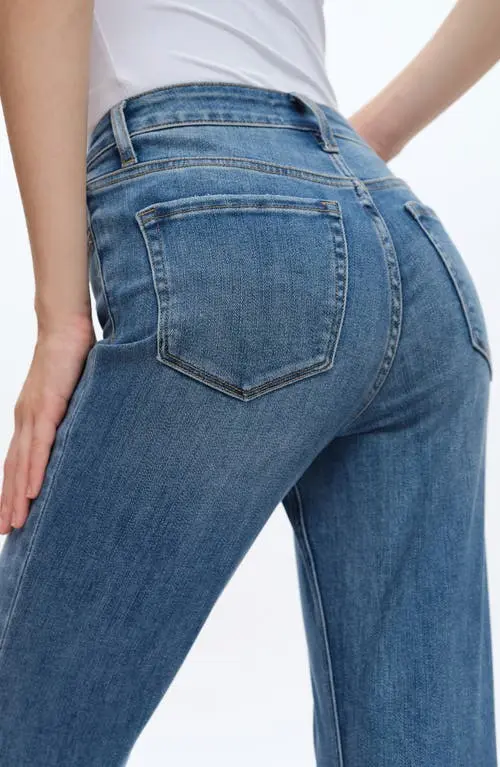 BAYEAS High-waist Ankle Jeans - Medium Blue