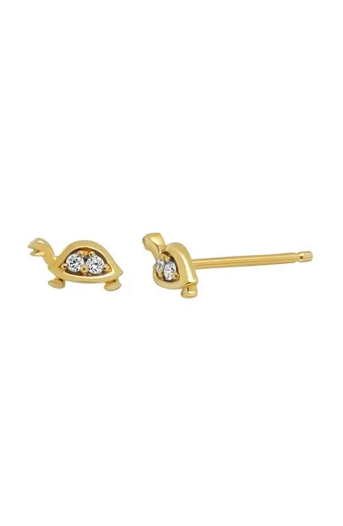 Bony Levy Icon Diamond Turtle Stud Earrings - 18k Yellow Gold