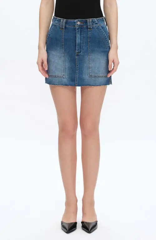 BAYEAS Cutoff Denim Miniskirt - Dark Blue