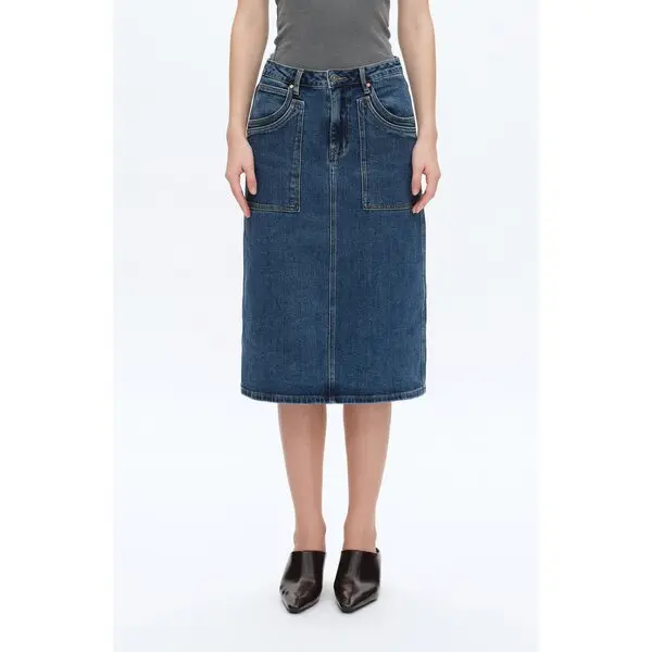 BAYEAS Beth Denim Midi Skirt - Freefall