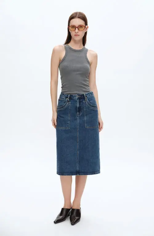 BAYEAS Beth Denim Midi Skirt - Freefall