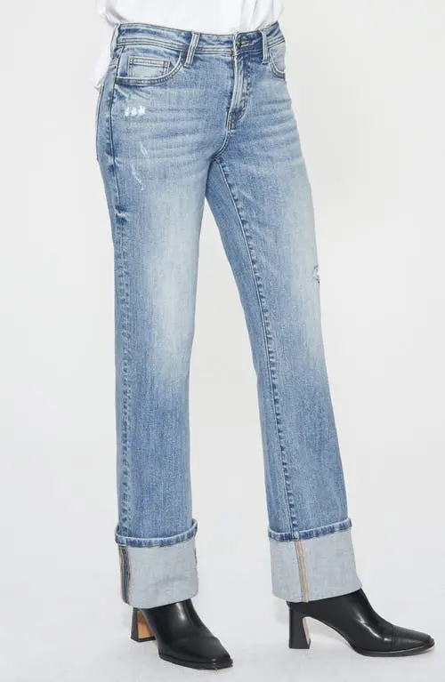 BAYEAS Flora Deep Cuff Straight Jeans - Stellar