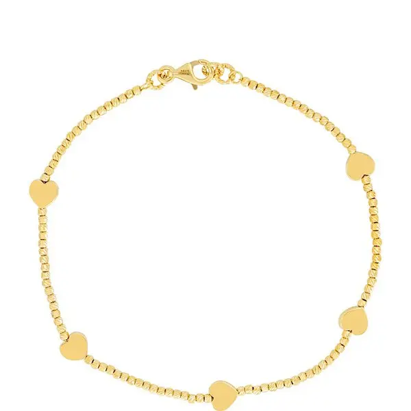 Bony Levy 14k Gold Heart Station Bracelet - 14k Yellow Gold