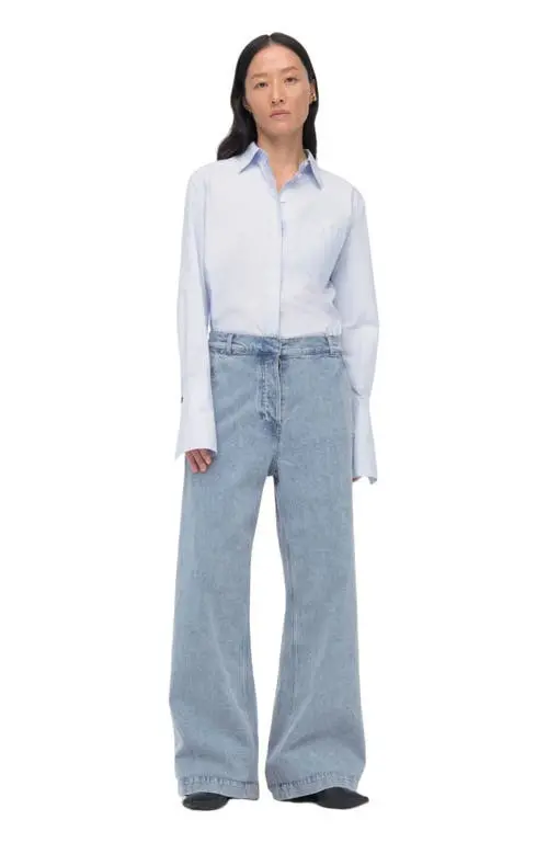 Another Tomorrow Carpenter Denim Pant - Light Blue Wash