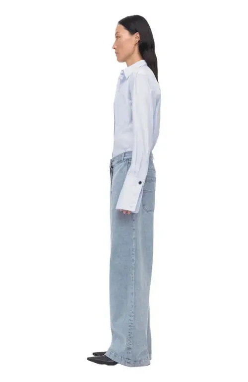 Another Tomorrow Carpenter Denim Pant - Light Blue Wash