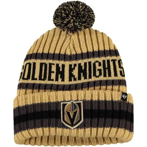 '47 Vegas En Knights Bering Cuffed Knit Hat With Pom
