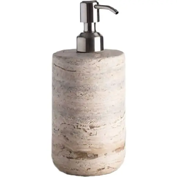 ANDJACOB DECOR Less Is More High Dispenser - Travertine Marble