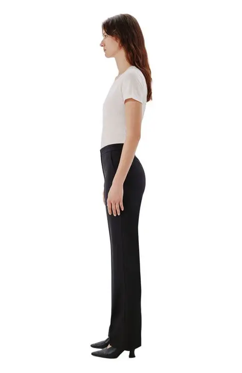 Another Tomorrow Straight-leg Suit Trousers - Black