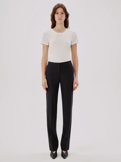 Another Tomorrow Classic Trouser - Black