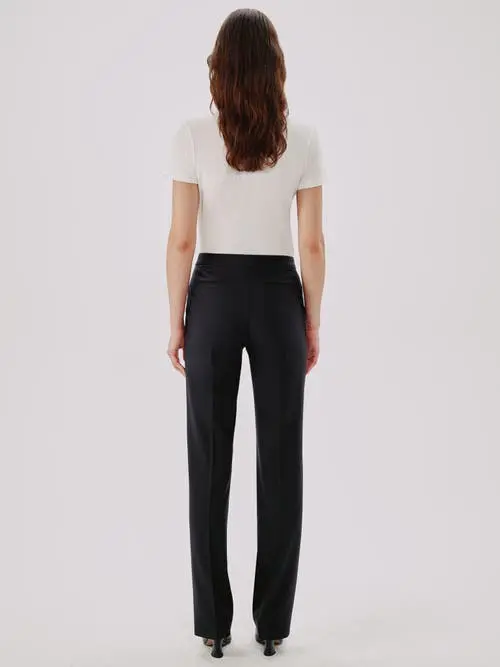 Another Tomorrow Classic Trouser - Black