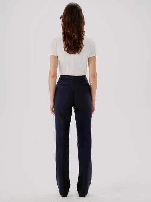 Another Tomorrow Classic Trouser - Navy