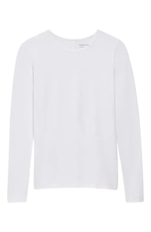 Another Tomorrow Long Sleeve Fitted Tee - White