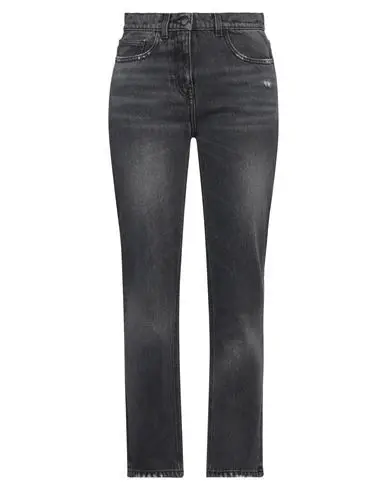 Palm Angels Cotton Jeans With Leather Trims
