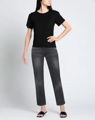 Palm Angels Cotton Jeans With Leather Trims