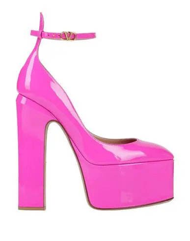 Valentino Garavani Patent Leather Platform Pumps - Pink