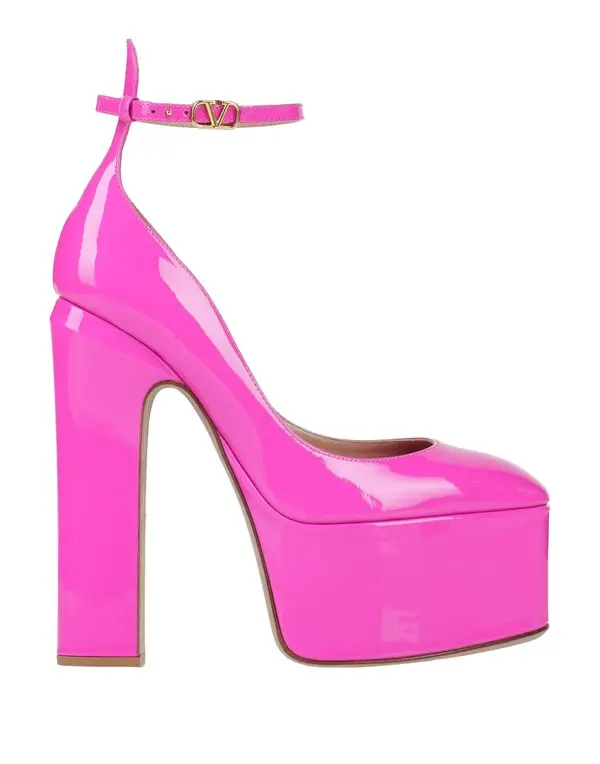 Valentino Garavani Patent Leather Platform Pumps - Pink
