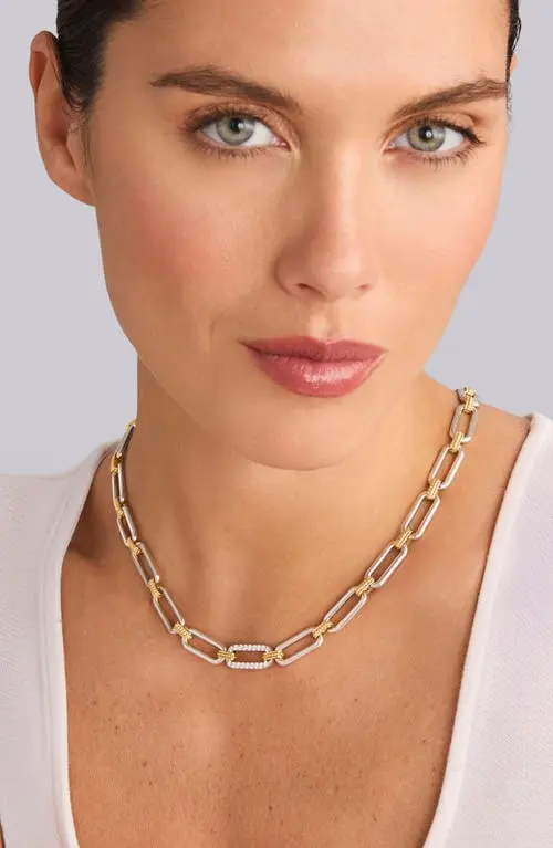 Lagos Signature Caviar Diamond Link Chain Necklace