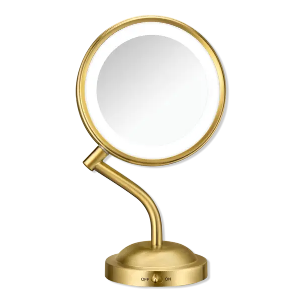 CONAIR 1x & 5x Maginification Led Brass Mirror - One-color