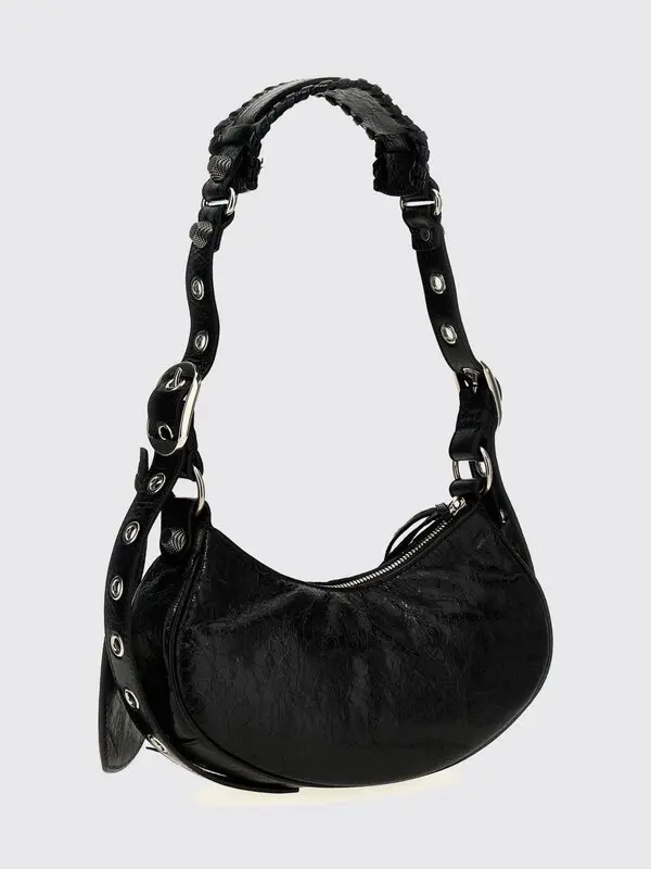 Balenciaga Le Cagole Xs Arena Leather Bag - Black