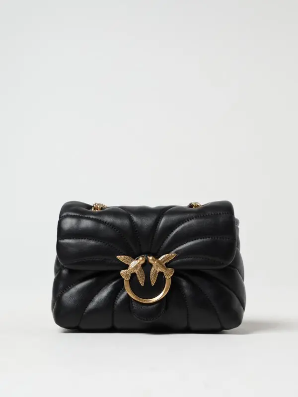 Pinko Quilted Mini Bag With Chain Strap - Black