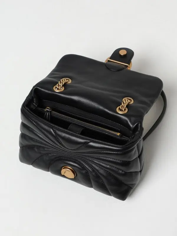 Pinko Quilted Mini Bag With Chain Strap - Black