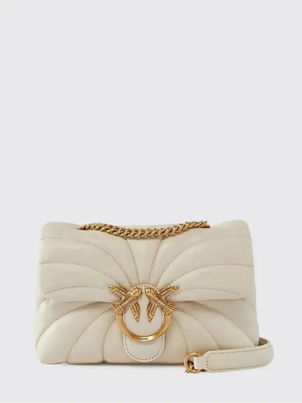 Pinko Quilted Mini Bag With Chain Strap - White 1
