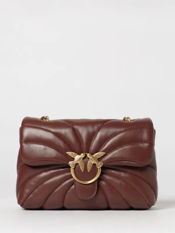 Pinko Quilted Leather Shoulder Bag - Red