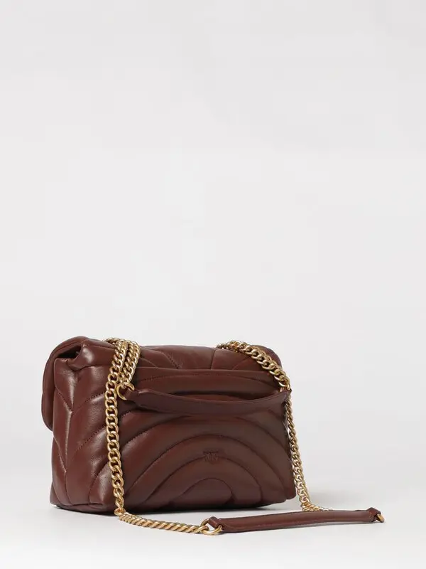 Pinko Quilted Leather Shoulder Bag - Red