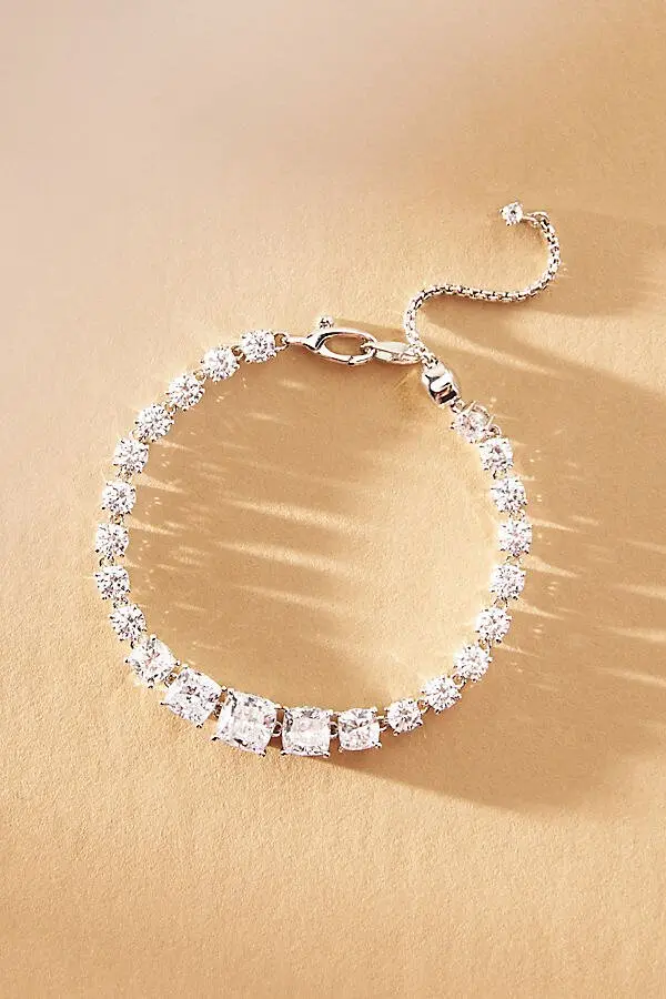 Nadri Rockstars Crystal Line Bracelet - Silver