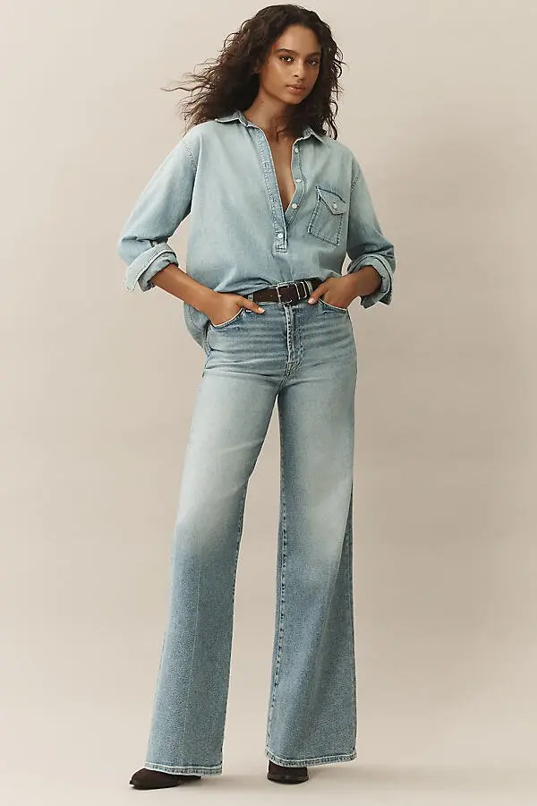 7 For All Mankind Jo Ultra High-rise Wide-leg Jeans