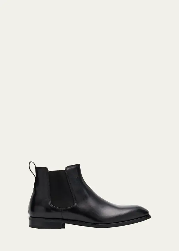 Bergdorf Goodman Calf Leather Chelsea Boots