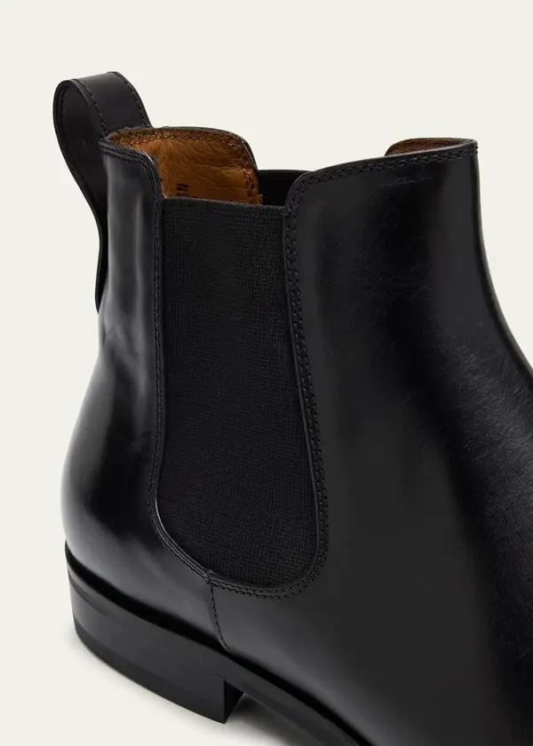 Bergdorf Goodman Calf Leather Chelsea Boots
