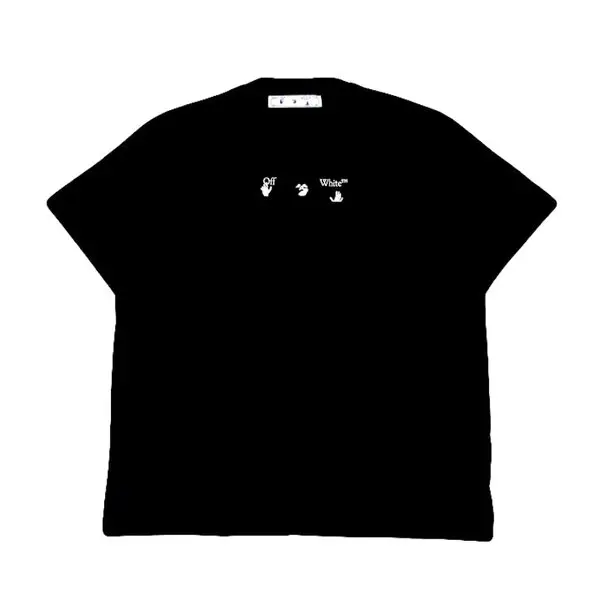 Off-White Marker Short Sleeve Over Tee Shirt - Black/red