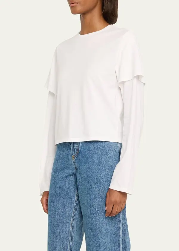 Still Here Layered Cotton Tee