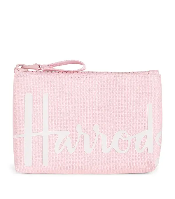 Harrods Cotton Logo Coin Purse - Pink