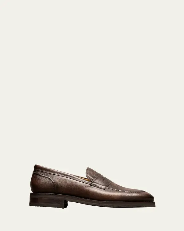 Allen Edmonds Grained Leather Penny Loafers